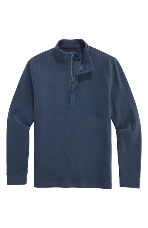 Vineyard Vines Calmwater Quarter Zip Sweater - Medium Blue