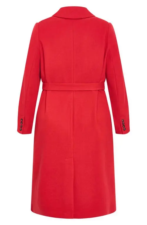 City Chic Riley Row Belted Coat