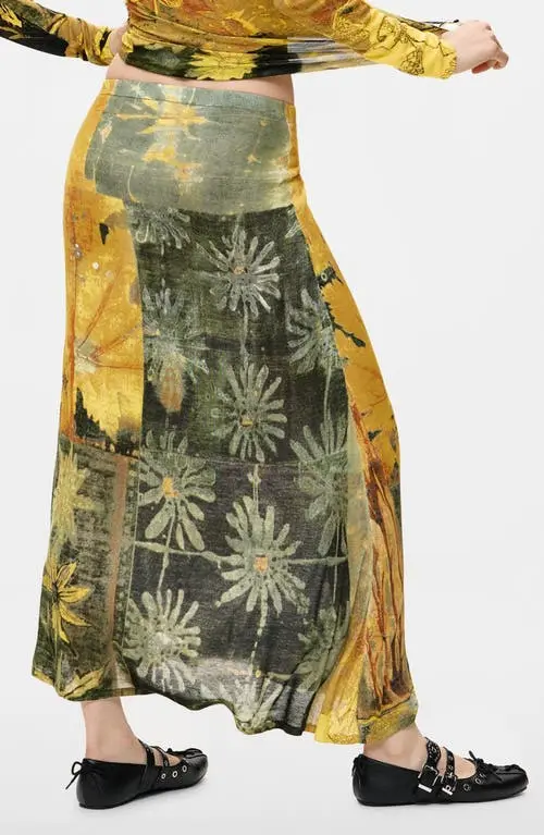 Desigual Printed Maxi Skirt