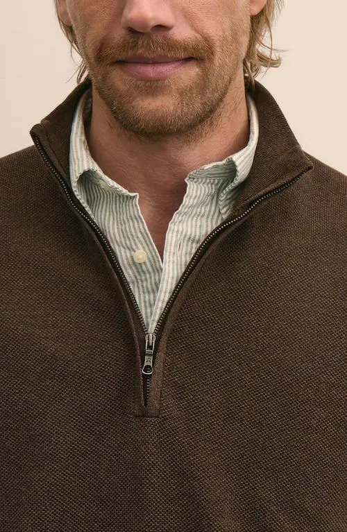 Brooks Brothers Supima Cotton Piqué Quarter Zip Sweater
