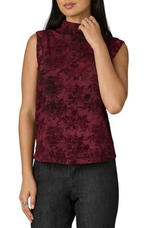 Wit & Wisdom Sleeveless Mock Neck Shirttail Top
