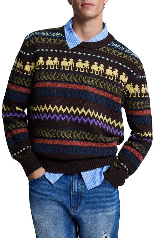 Desigual Patterned Sweater - Brown