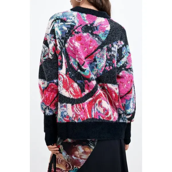 Desigual M. C. Lacroix Oversized Crewneck Sweater - Black