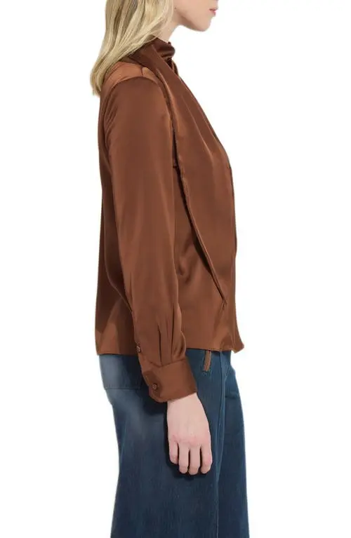 Lyssé Johanna Satin Scarf Shirt