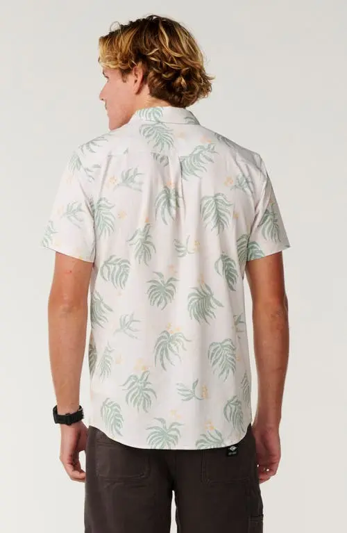 Rip Curl Cosmic Palms Short Sleeve Button Up Shirt - Bone