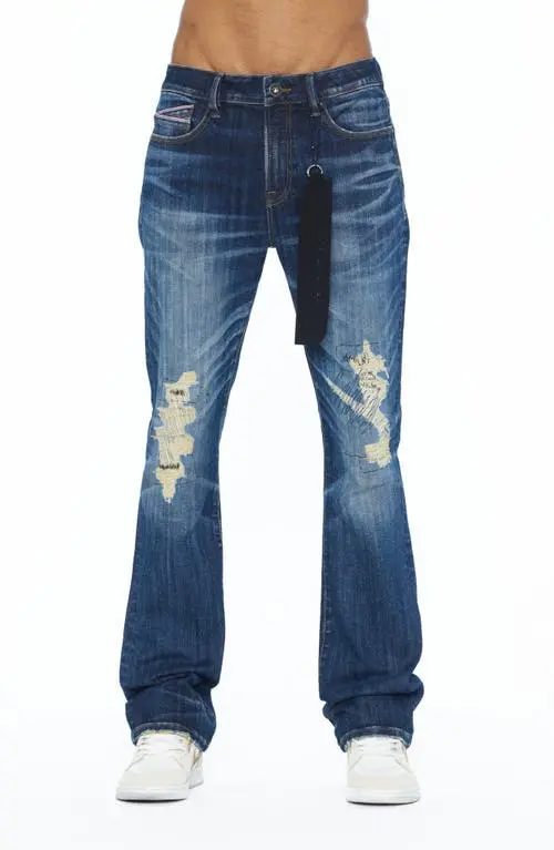 CULT OF INDIVIDUALITY Lenny Distressed Bootcut Jeans