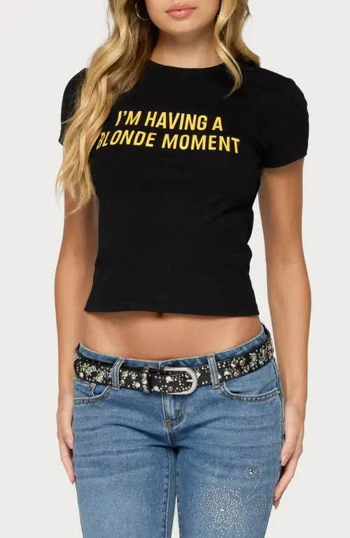 EDIKTED Blonde Moment Graphic T-shirt