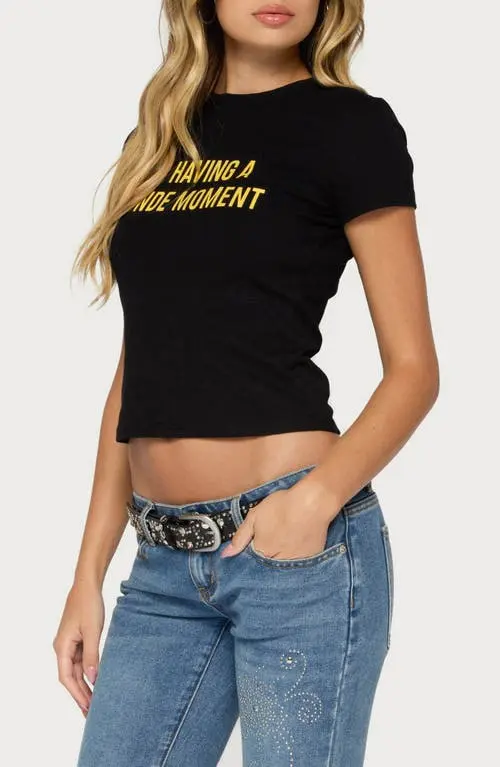 EDIKTED Blonde Moment Graphic T-shirt