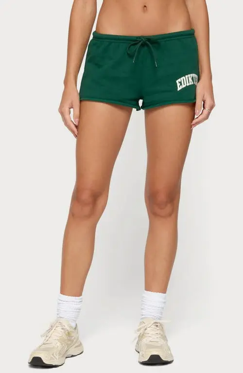 EDIKTED Sporty Babe Micro Shorts - Green