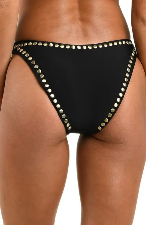 L'AGENCE Studded Cheeky Bikini Bottoms