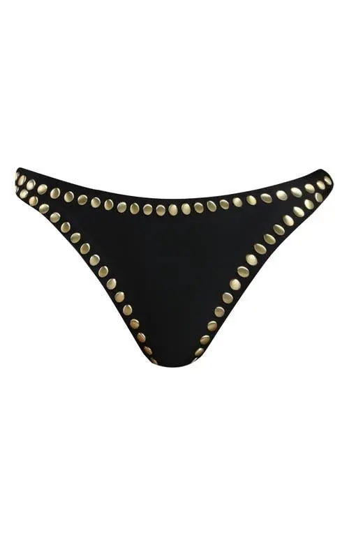 L'AGENCE Studded Cheeky Bikini Bottoms