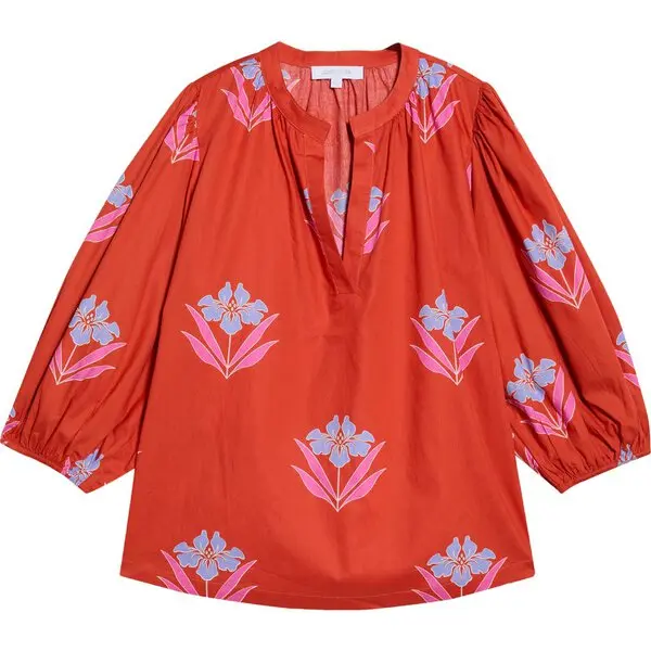 SUGARLIPS Cheney Floral Split Neck Top