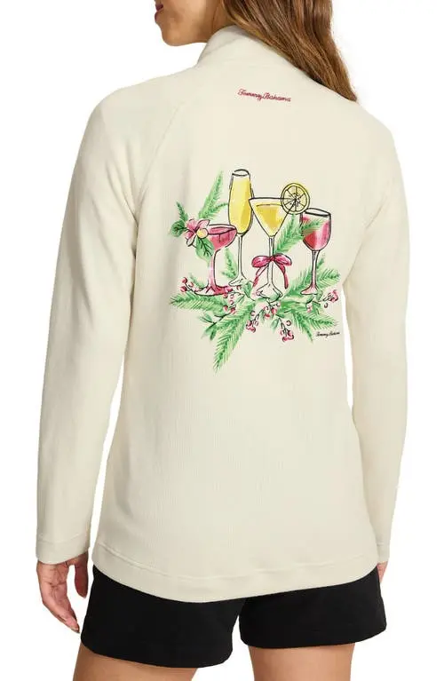 Tommy Bahama Aruba Hula Days Full Zip Graphic Sweatshirt - Coconut
