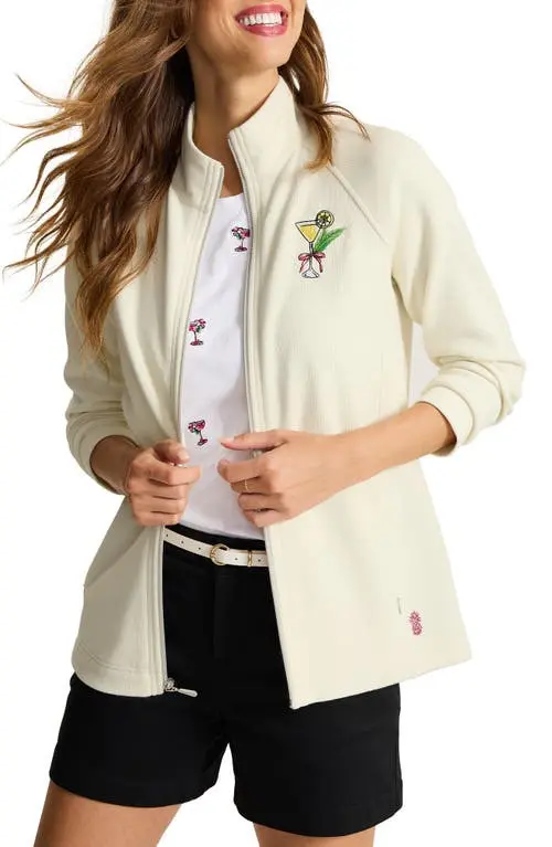 Tommy Bahama Aruba Hula Days Full Zip Graphic Sweatshirt - Coconut