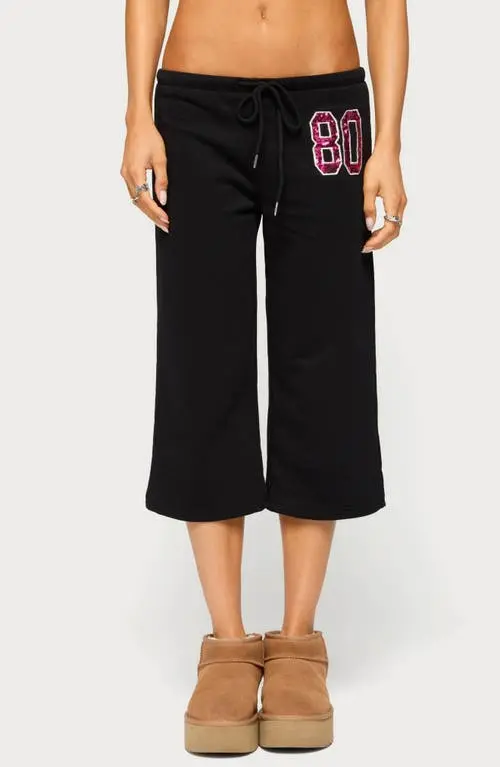 EDIKTED 80 Sequin Capri Sweatpants