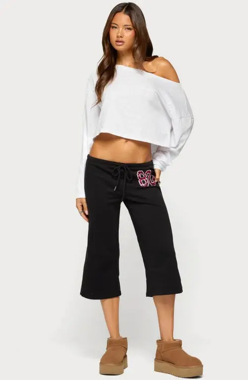 EDIKTED 80 Sequin Capri Sweatpants