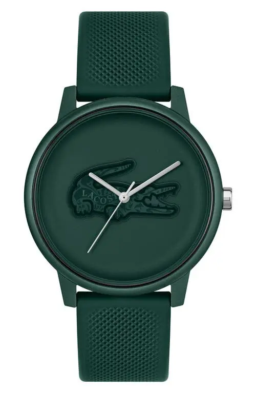 Lacoste 12.12 Move Quartz Silicone Strap Watch - Green