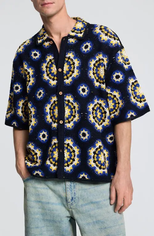 Desigual Open Knit Short Sleeve Shirt