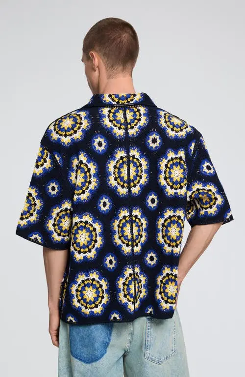 Desigual Open Knit Short Sleeve Shirt