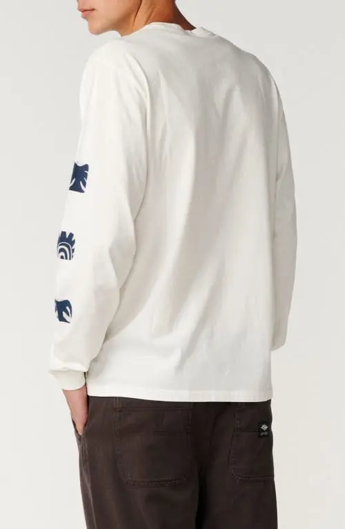 Rip Curl Pacific Rinse Graphic Long Sleeve T-shirt - Bone