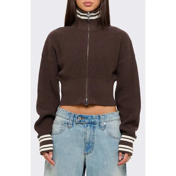 Abrand Denim Royale Full Zip Sweater