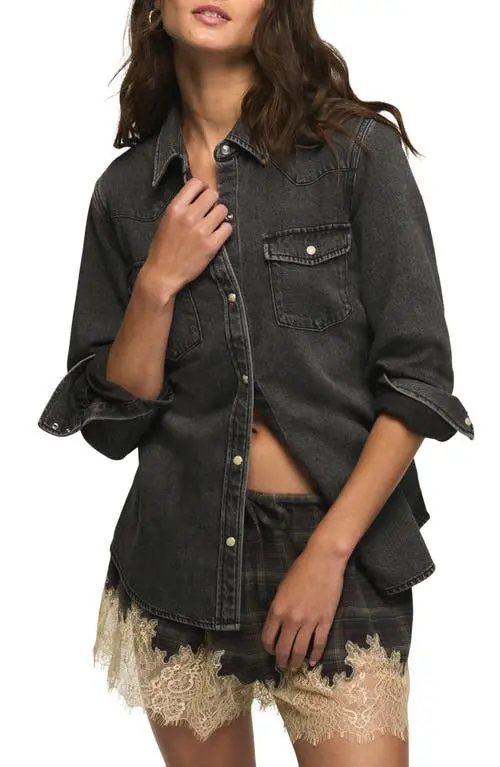 Lucky Brand Cotton Blend Western Shirt