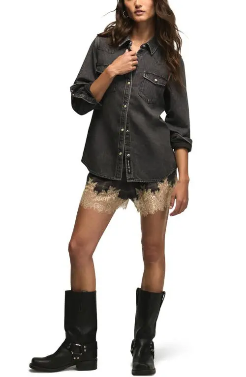 Lucky Brand Cotton Blend Western Shirt