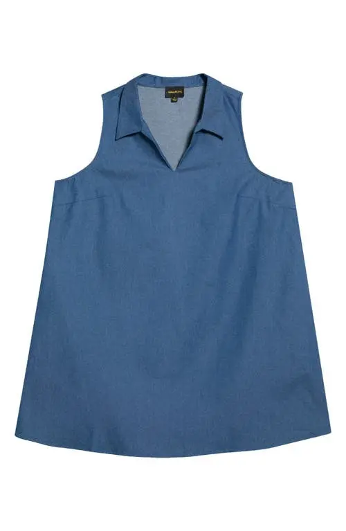 SUGARLIPS Lexya Collared Shift Minidress - Denim