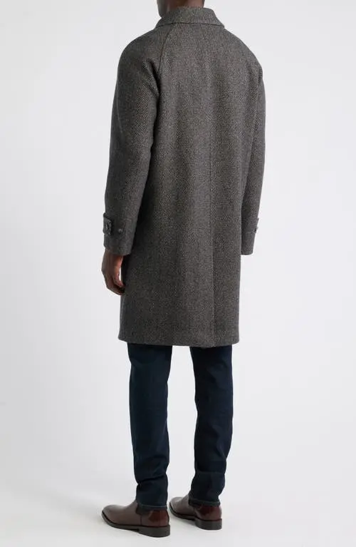 Eton Herringbone Wool Coat