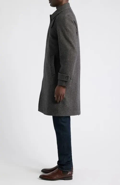 Eton Herringbone Wool Coat