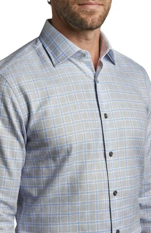 Scott Barber Windowpane Plaid Cotton Twill Shirt
