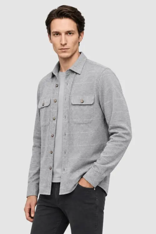 GARNET Regular-fit Textured Two-pocket Overshirt