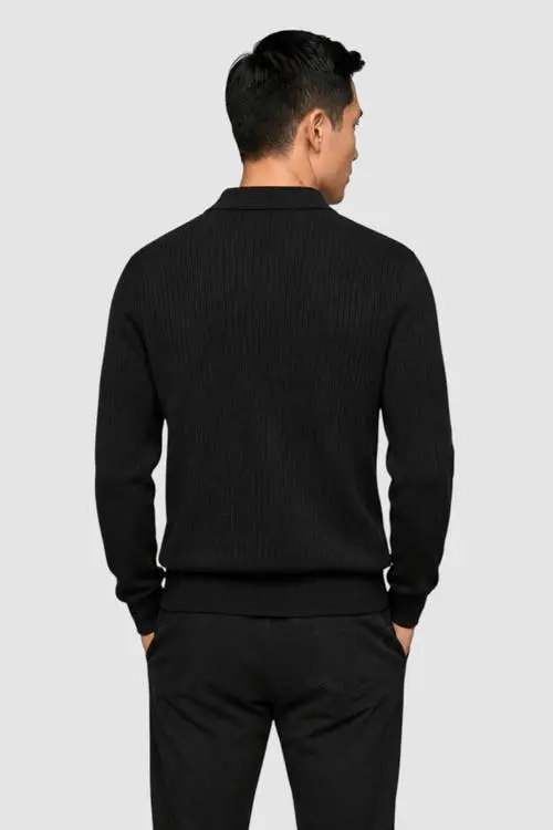 GARNET Regular-fit V-neck Polo Sweater