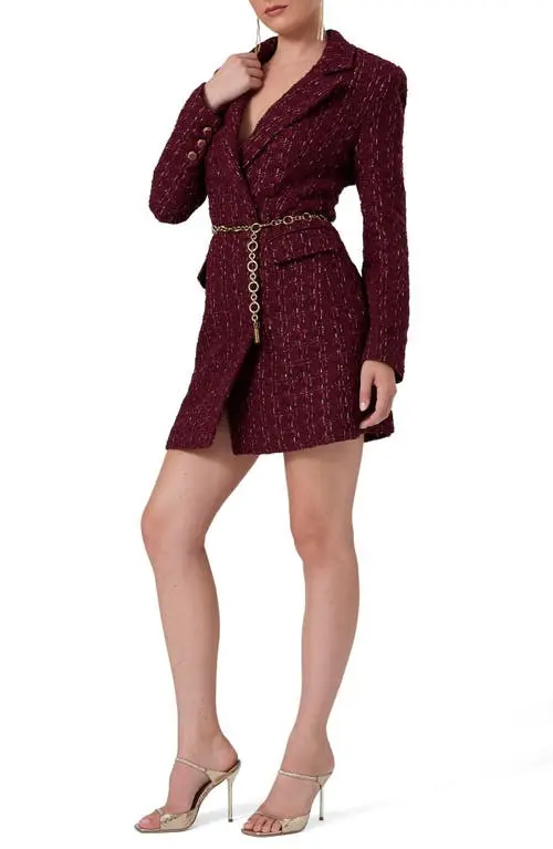 MARCIANO Geneve Long Sleeve Bouclé Blazer Dress