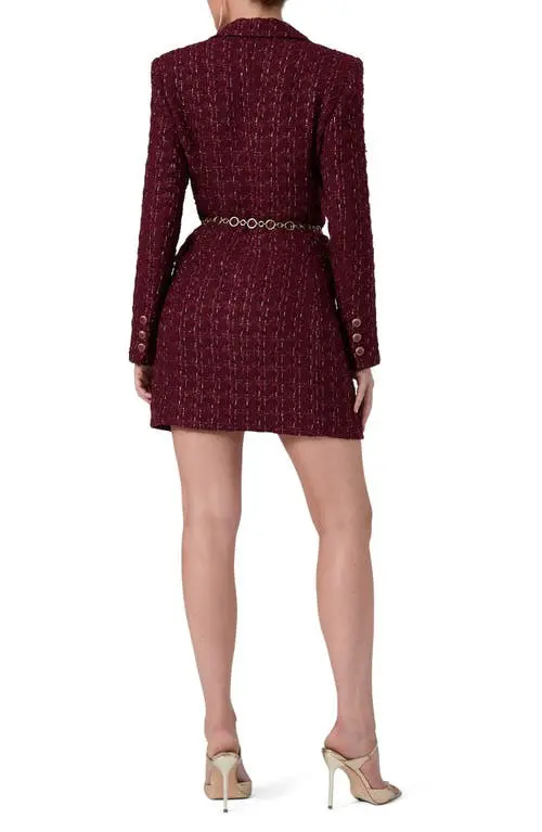MARCIANO Geneve Long Sleeve Bouclé Blazer Dress