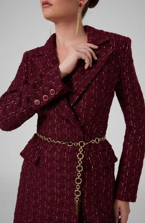 MARCIANO Geneve Long Sleeve Bouclé Blazer Dress