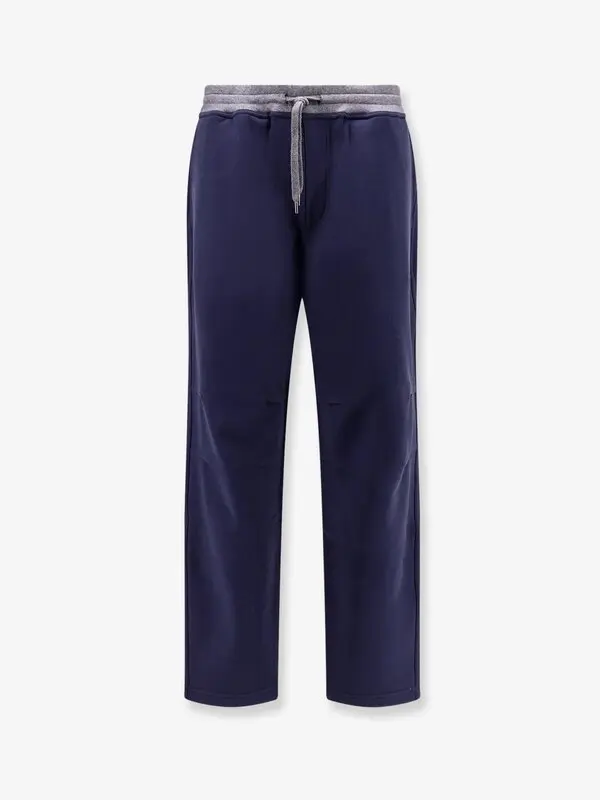 Brunello Cucinelli Cotton Sweatpants With Embroidery