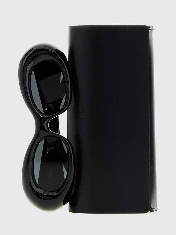 Saint Laurent Teardrop Acetate Sunglasses With Contrast Logo