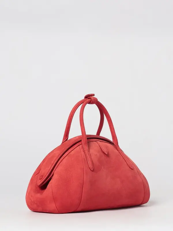 Alaïa Alai�a Purse Calfskin Leather Handbag With Double Handle And Snap Closure - Red