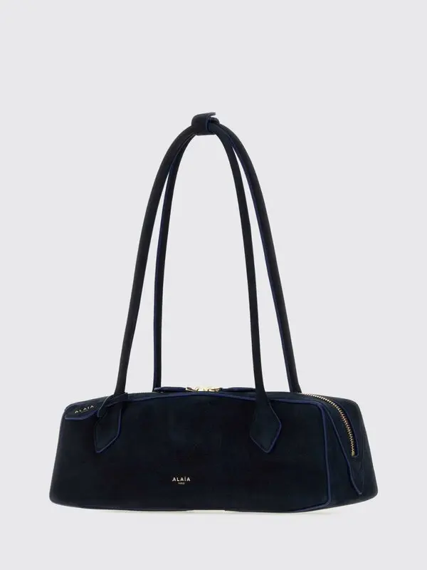 Alaïa Alai�a Medium Le Teckel Calfskin Leather And Nubuck Shoulder Bag - Multicolor