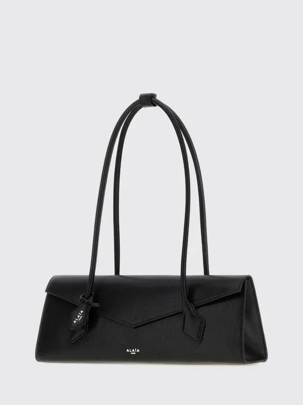 Alaïa Le Teckel Flap Sheepskin Leather Shoulder Bag With Double Handle - Black