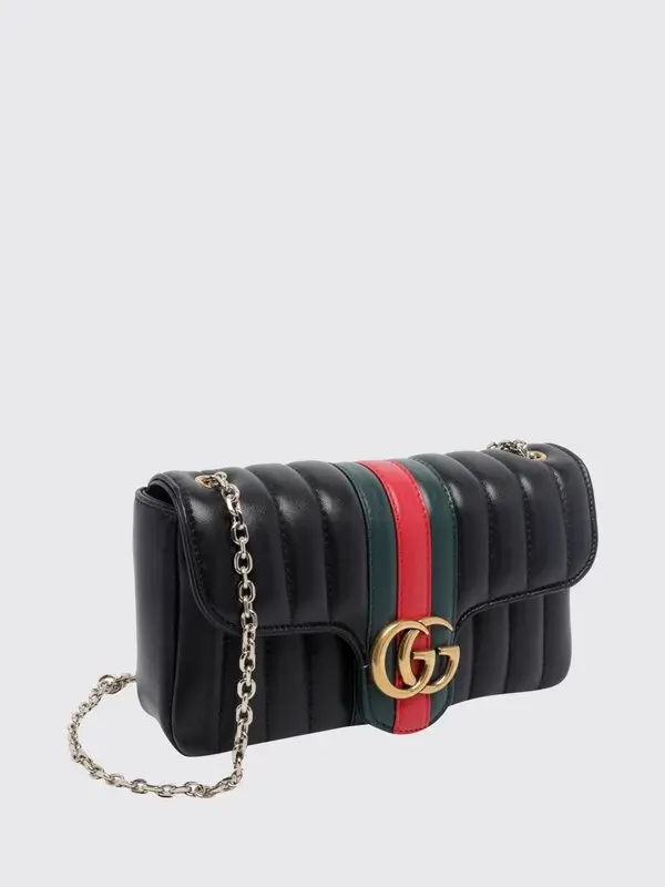 Gucci Gg Marmont Matelasse Nappa Mini Crossbody Bag - Black