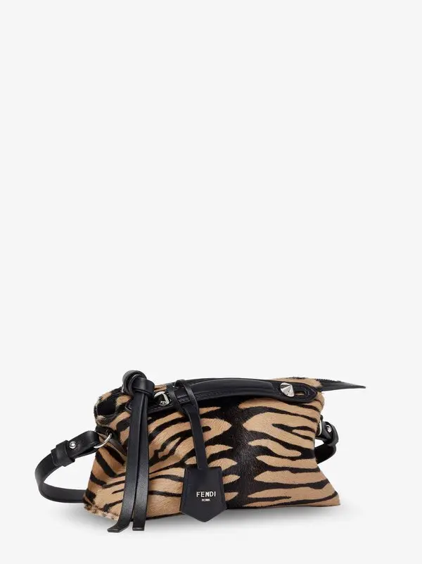 Fendi Boston Handbag With Tiger Print In Pony Skin - Multicolor