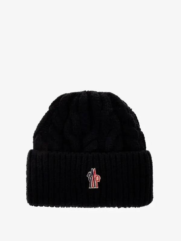 Moncler Cable-knit Wool-blend Hat - Multicolor