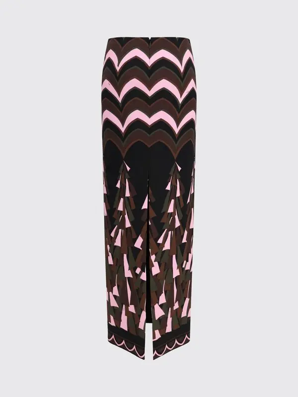 Emilio Pucci High-waisted Ethnic Print Cri�pe Long Pencil Skirt