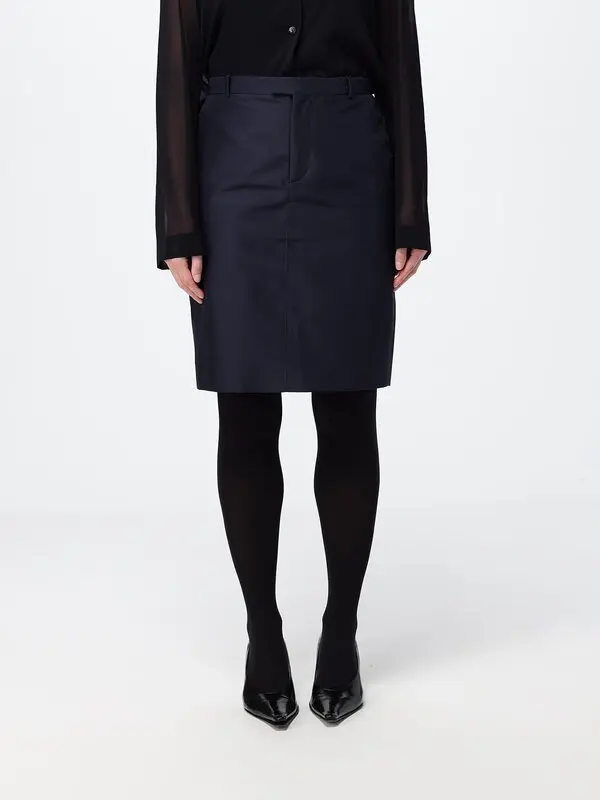 Gucci Silk Mini Pencil Skirt With High Waist And Offset Closure - Multicolor