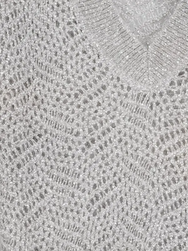 Brunello Cucinelli Mohair Blend Sweater With Dazzling Pattern