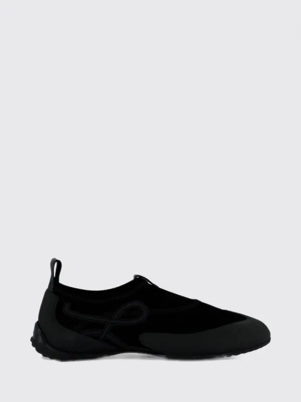 Loewe Grip Aqua Suede Slip-on Trainers With Rubber Sole - Black