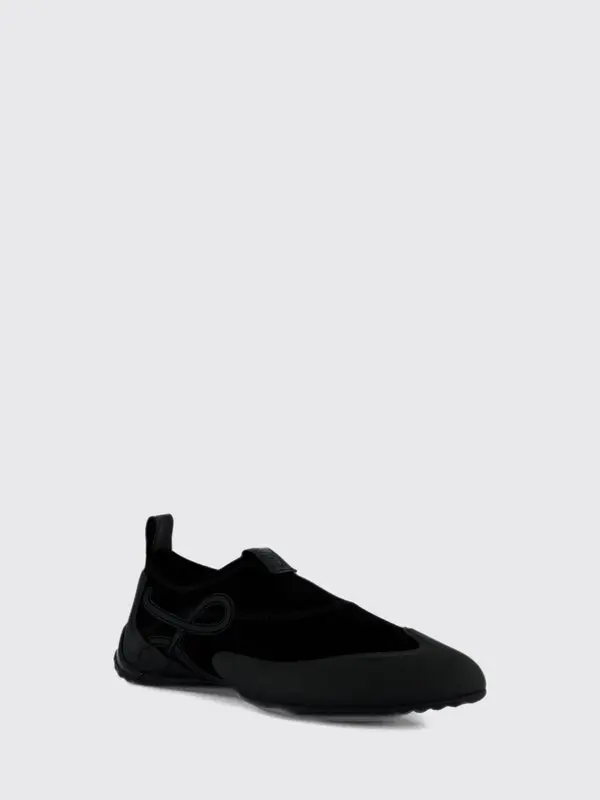 Loewe Grip Aqua Suede Slip-on Trainers With Rubber Sole