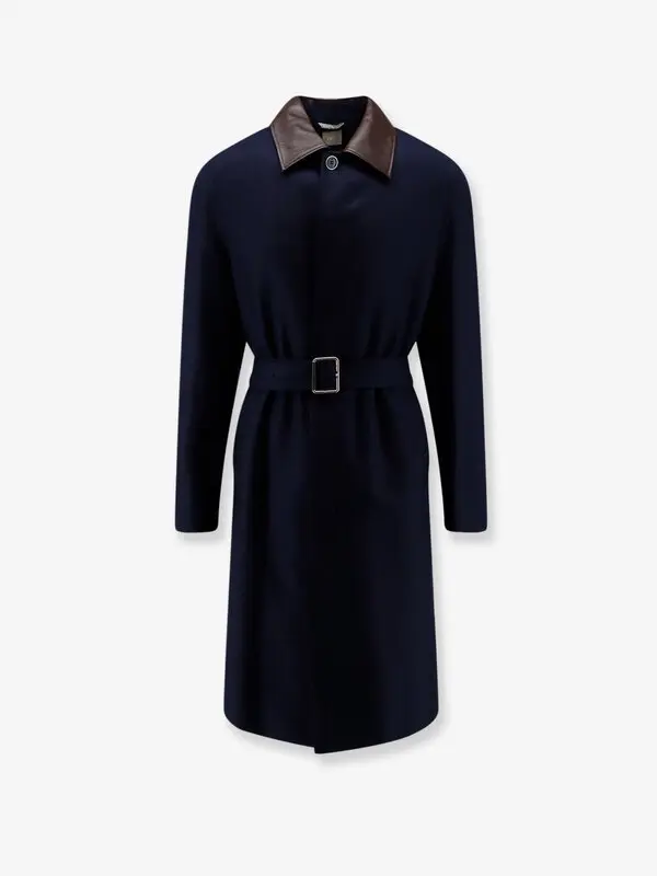 Dior Icons Cashmere Coat With Leather Collar - Multicolor